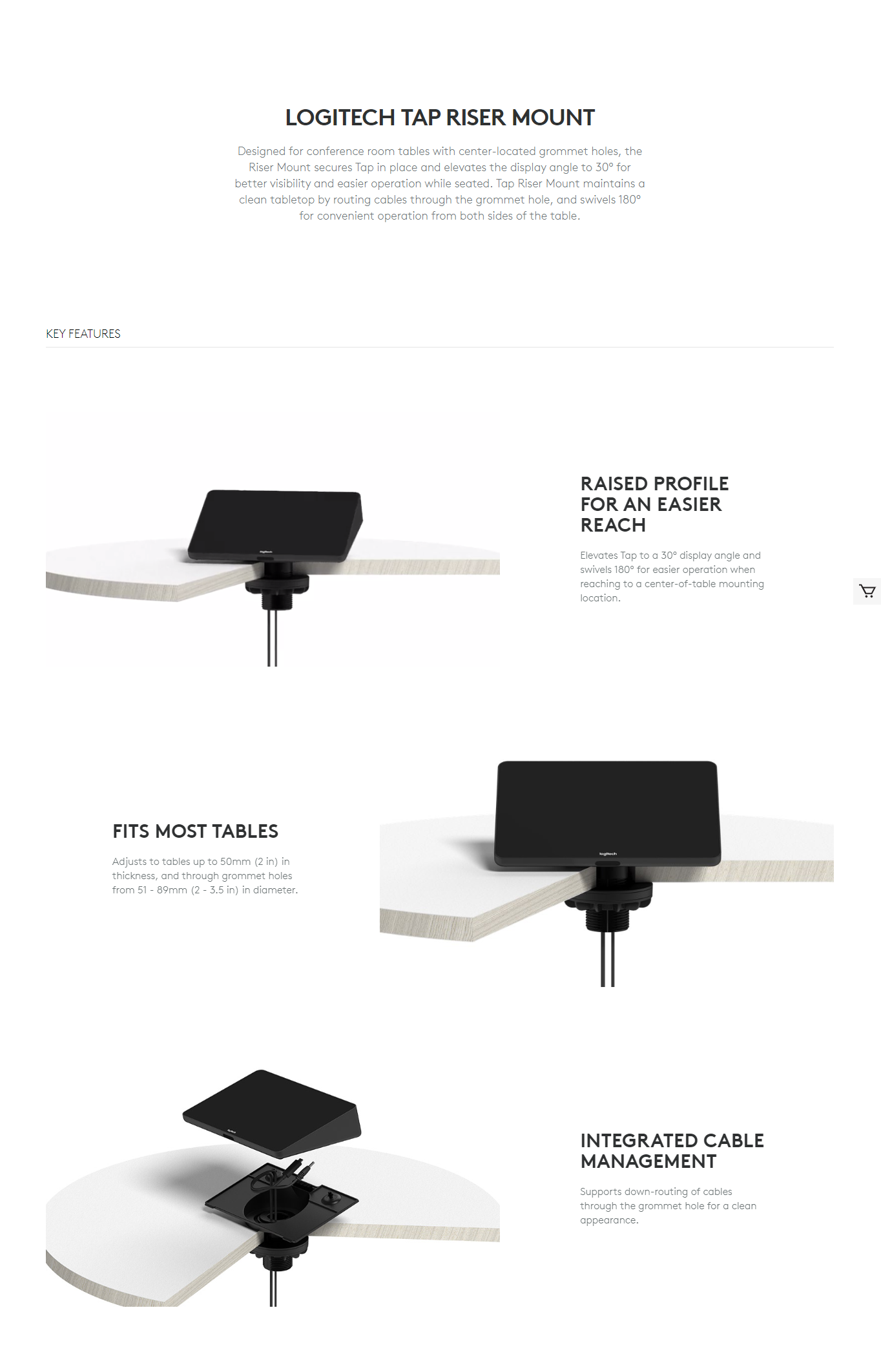 Logitech Tap Riser Mount 939-001814
