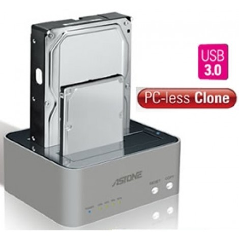 Astone DOC-232 Dual 2.5"/ 3.5" SATA to USB 3.0 Hard Drive Dual Bay ...