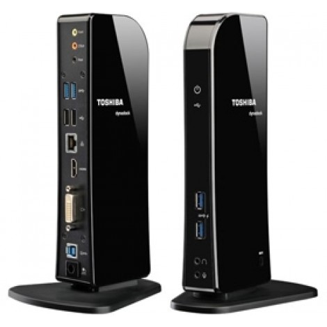 Toshiba Dynadock "u" Usb Port Replicator Usb 3.0 Hdmi 10/ 100/ 1000 Dvi ...