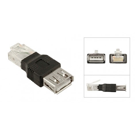 Generic Adapter: USB2.0 AF (Female) to RJ45 (male) USB AF-RJ45