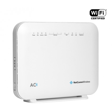 Netcomm NF18ACV AC1600 Wi-Fi XDSL Modem Router With Voice, NBN, 4x Giga ...