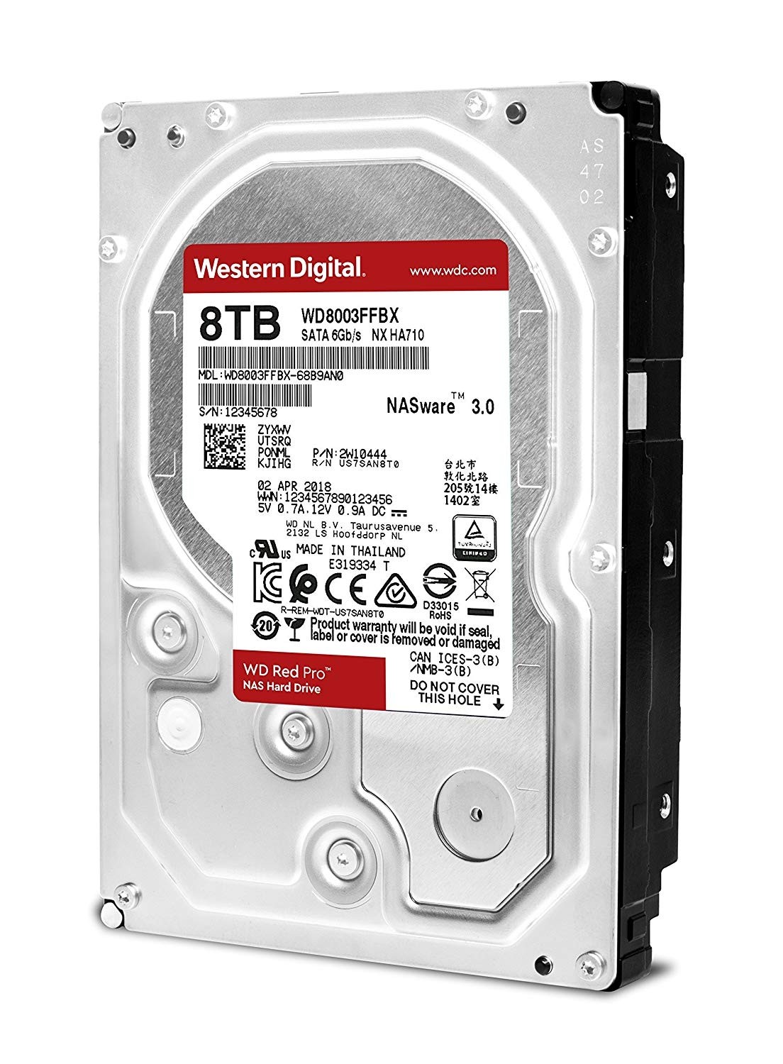 Western Digital Red 8tb Pro Nas 3.5" 7200rpm Sata3 6gb/ S 256mb Cache ...