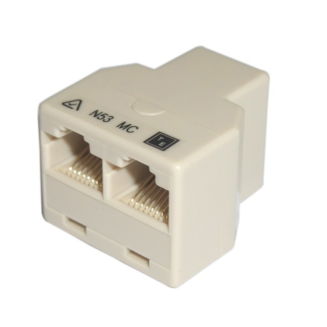 4cabling Rj45 Modular Coupler 3-way Straight Thru 1 X Rj45 Female To 2 ...