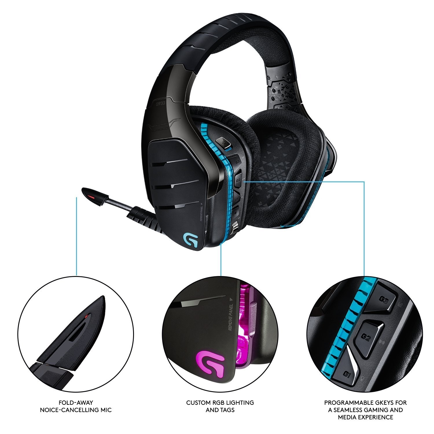 Logitech g933 wireless gaming headset - ladegranch