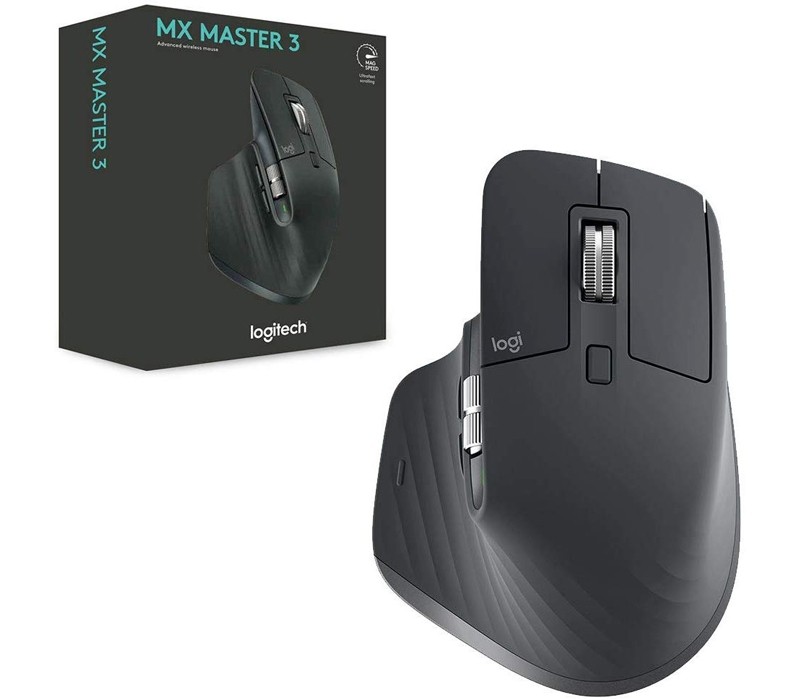 Logitech MX Master 3 Advanced Wireless Mouse Graphite, Instant ...