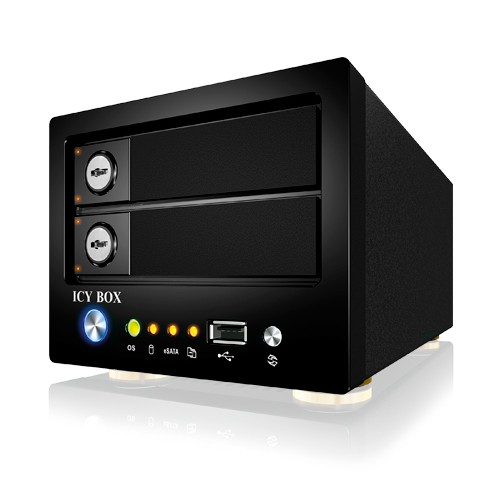 Icy Box IB-NAS6220 Gigabit NAS Dual Bay 3.5" SATA HDD 1.2 GHz ...