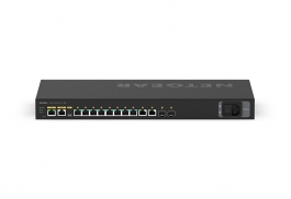 NETGEAR AV LINE 10-PORT MANAGED SWITCH, POE+(8) 240W, GbE(2), SFP+(2 ...