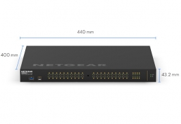 NETGEAR AV LINE 48-PORT MANAGED SWITCH, POE+(40), 960W, SFP+(8), LIFE ...