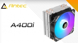 Antec A400i RGB Air CPU Cooler, 72 CFM, 4 Direct Heat-Pipes, 120mm PWM ...