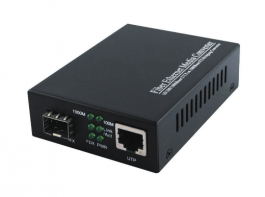 Plusoptic 10/100/1000M SFP-RJ45 Media Converter. Fully compatible with ...