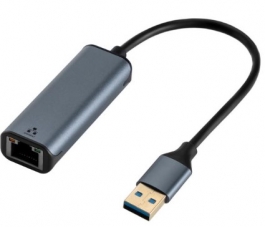 USB3.0 AM to RJ45 Ethernet 1000Mhz (RTL8153) | Aluminum Case compact ...