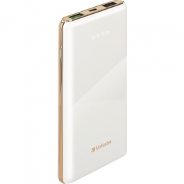 Verbatim Power Bank - White - For USB Device - Lithium Polymer (Li ...