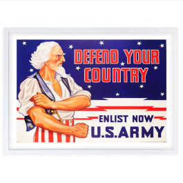 Wall Arts Us Army Defend Your Country Large 105cm x 81cm Framed A1 Art ...