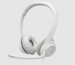 Wired Headset: H390, Wired USB Headset - Off White 981-001287