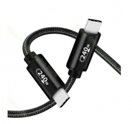 USB4 TYPE-C 40Gbps PD 240W Braided Cable Black - 1m BESTA-USB4-1M