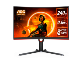 AOC 27" (16:9) CURVE QHD LED 0.5MS, 240HZ, ADAPTIVE SYNC, HDR10, HDMI(2 ...