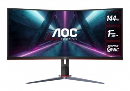 AOC 34" Curved Gaming Monitor: UltraWide QHD 3k 3440x1440 21:9, VA WLED ...