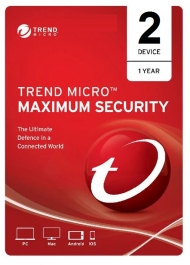Trend Micro TICEWWMBXSBJEO Maximum Security - 2 Device 1 Year OEM, PC ...
