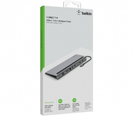 Belkin Connect USB-C 11-in-1 Multiport Dock INC004BTSGY, 85W PD ...