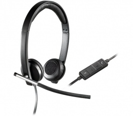 Logitech H650e Business Stereo Headset with Noise Cancelling Mic, USB ...