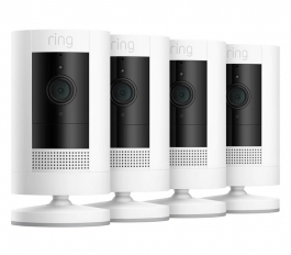 Ring Stick Up Cam Battery 4-Pack Gen 3 White, Wireless Home Security ...