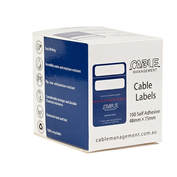 4cabling Cable Labels 100 Pack - Small: Blue 003.024.0037