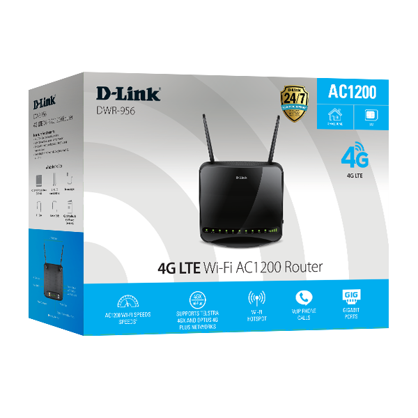 D-Link 4G Lte Wi-Fi Ac1200 Router Dwr-956