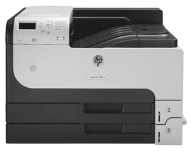 Hp Lj 700 Series M712n Mono, 20ppm A3, 41ppm A4, Network, 1yr Cf235a