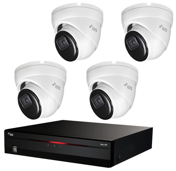 Idis 5mp 4x Turret Camera Kit With 16ch Nvr 2tb Hdd Dr 2516p 2tb 4 Dc