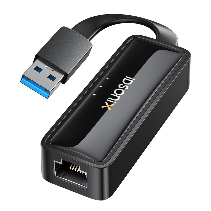 IDSONIX USB3.0 TO RJ45 ADAPTER - BLACK IDSONIX-IDU3-1R-BK-EP
