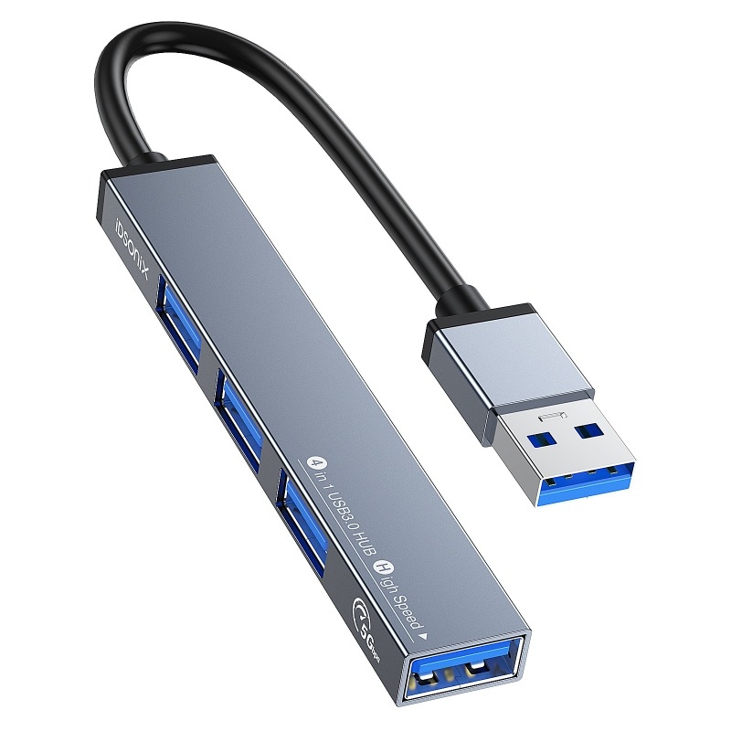 IDSONIX 4 PORTS USB-A TO USB3.0 HUB - GREY IDSONIX-IEU32-4A-GY-EP IDSONIX 4 PORTS USB-A TO USB3.0 HUB - GREY IDSONIX-IEU32-4A-GY-EP