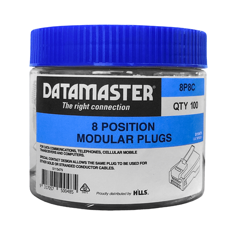 DATAMASTER S115479 CAT5E PLUGS (100 PER PACK) 1YR