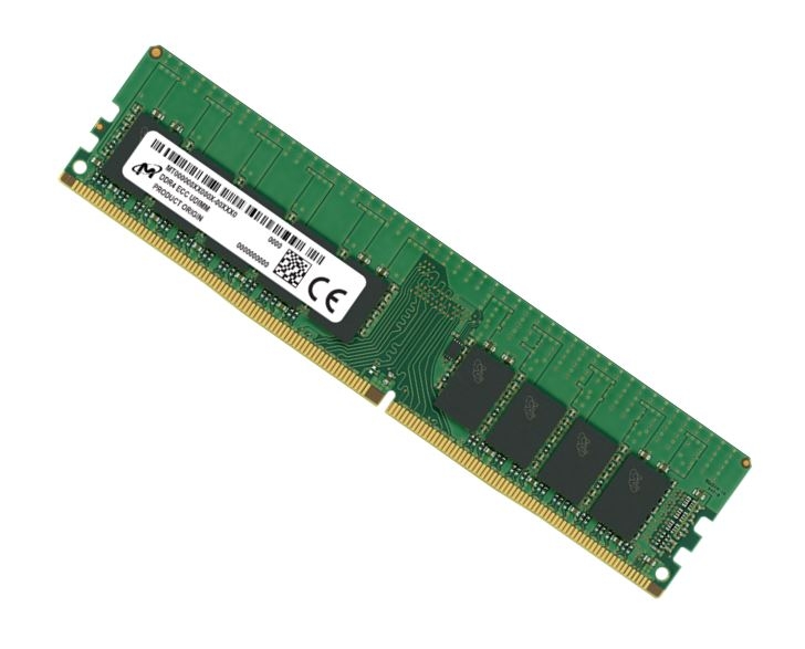 Micron 32GB (1x32GB) DDR4 ECC UDIMM 2666MHz CL19 2Rx8 ECC Unbuffered ...