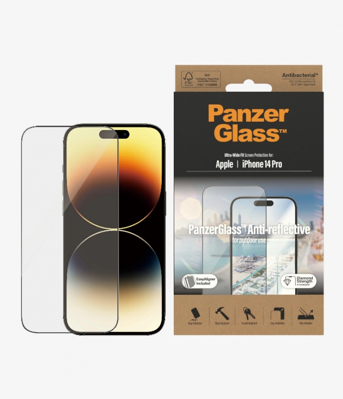 PanzerGlass Apple iPhone 14 Pro Anti-Reflective Sceen Protector Ultra ...