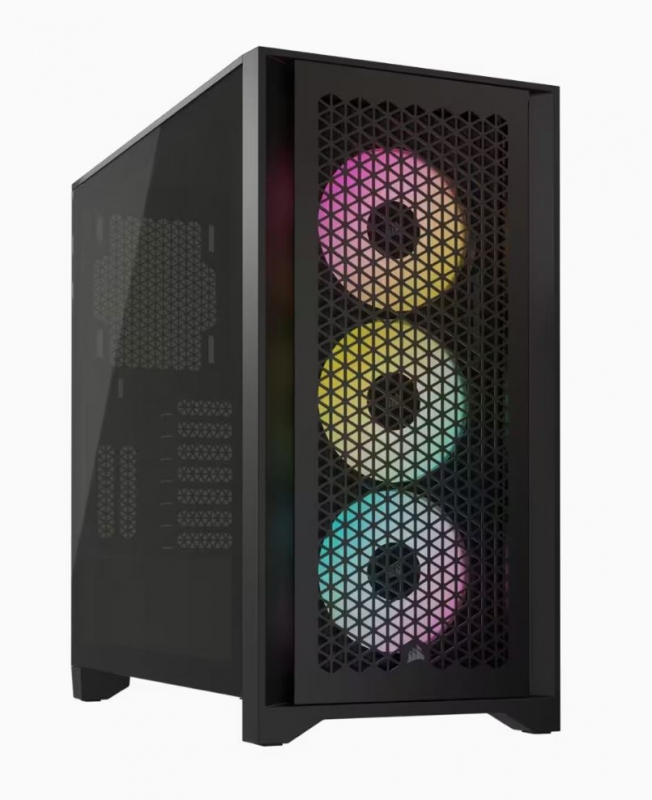 Corsair iCUE 4000D RGB Airflow Mesh Front Panel Mid-Tower. Black. 3x ...