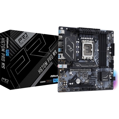 ASRock H670M Pro RS Desktop Motherboard - Intel H670 Chipset - Socket ...