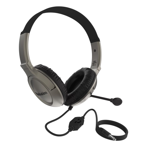 VERBATIM MULTIMEDIA HEADSET WITH NOISE CANCELLING BOOM MIC - GRAPHITE 66783