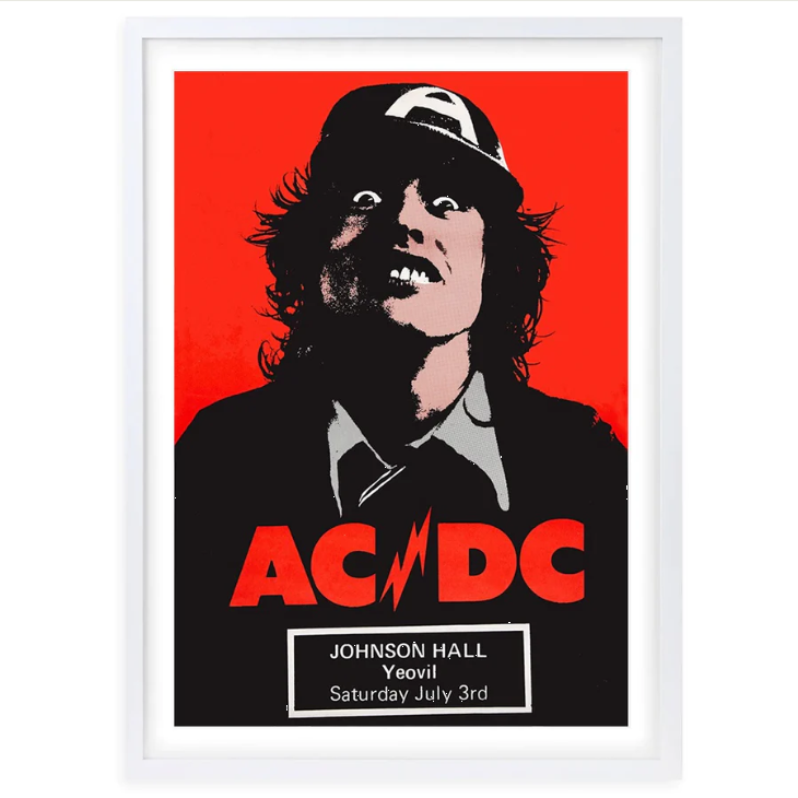 Wall Arts Ac Dc - First Album Tour 1976 Large 105cm x 81cm Framed A1 ...