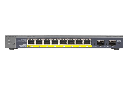Netgear 8-PORT POE GIGABIT ETHERNET SMART SWITCH GS110TP - MANAGED WITH ...