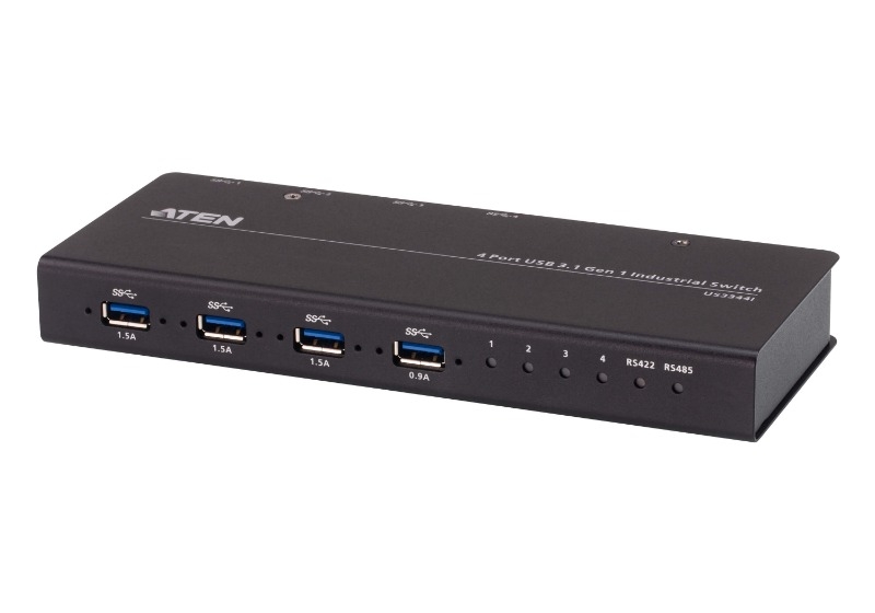 Aten 4x4 USB 3.1 Gen 1 Industrial Grade Hub Switch, up to 5Gbps data ...