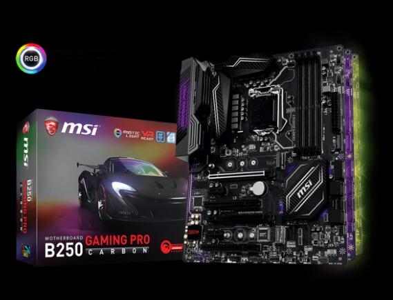 MSI B250 GAMING PRO CARBON LGA1151 INTEL B250 HDMI SATA 6GB/S USB 3.1 ...