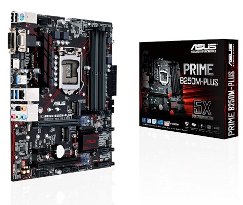 Asus MB: PRIME B250 LGA1151 4x DDR4 2x M.2 6x SATA 6Gb USB 3.0 mATX ...