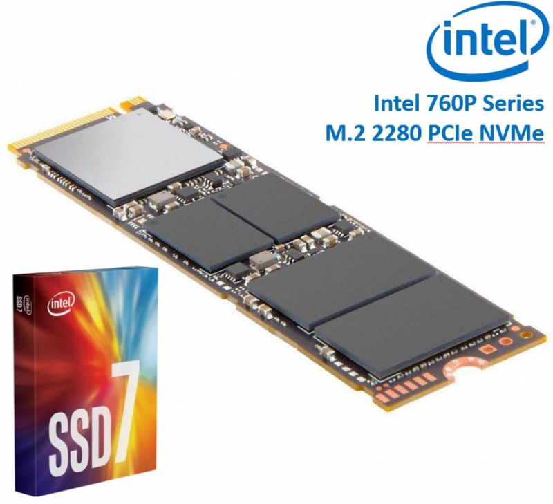 Intel 760p Series M.2 80mm 256gb Ssd 3d2 Tlc Pcie Nvme 3230/ 1625mb/ S ...