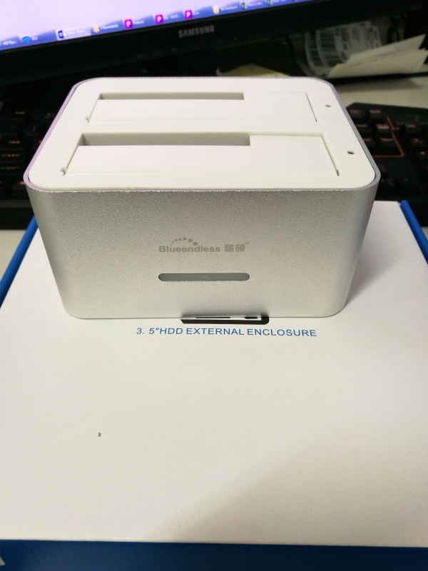 KIMAX Dual 2.5" / 3.5" HDD USB 3.0 SATA Clone Dock - Silver HXKI-BS-HD07U3