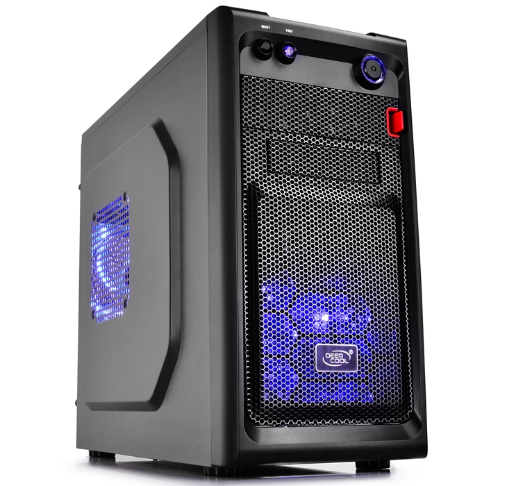 Deepcool Smarter Mid Tower Case With Led Includes 2x Blue 120mm Led ...
