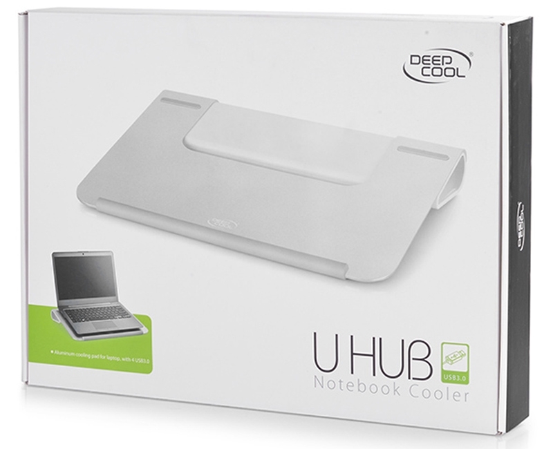 Deepcool U Hub 15.6" Notebook Cooler Hub Stand, Aluminium Panel, 1x ...