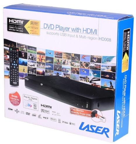 Laser Dvd Player Hdmi Composite & Usb Dvd-hd008