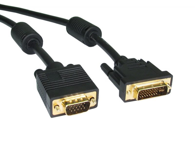 Generic Dvi-i 29pin(m) To Vga Hd15(m) Cable 1.5m Dvi-vga-mm 1.5m