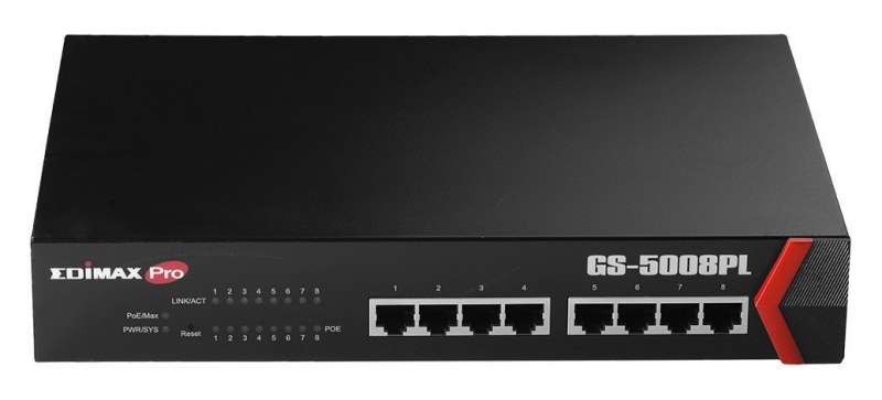 Edimax Pro (gs-5008pl) Edimax Pro 8-port Gigabit Poe+ Websmart Switch ...