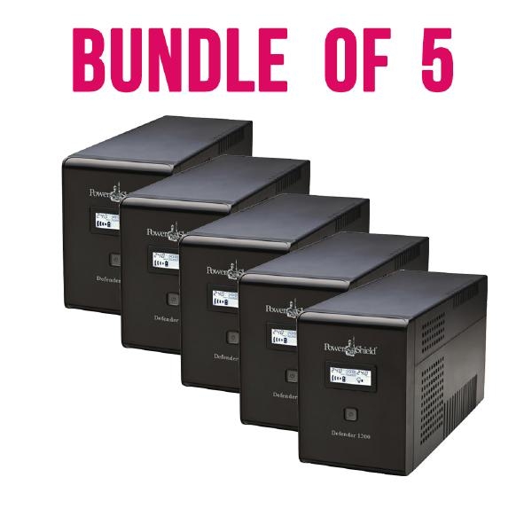 Powershield Defender 1200Va/ 720W Line Interactive Ups Bundle Of 5 ...